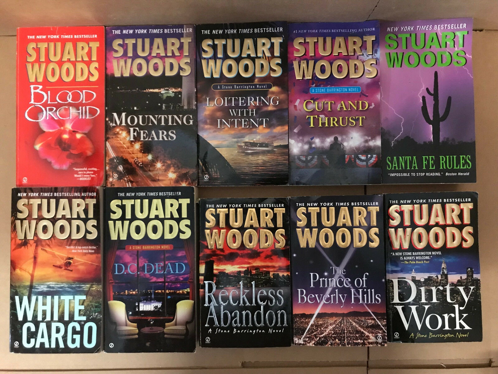 Lot of 10 Stuart Woods Book Detective Stone Barrington | Etsy