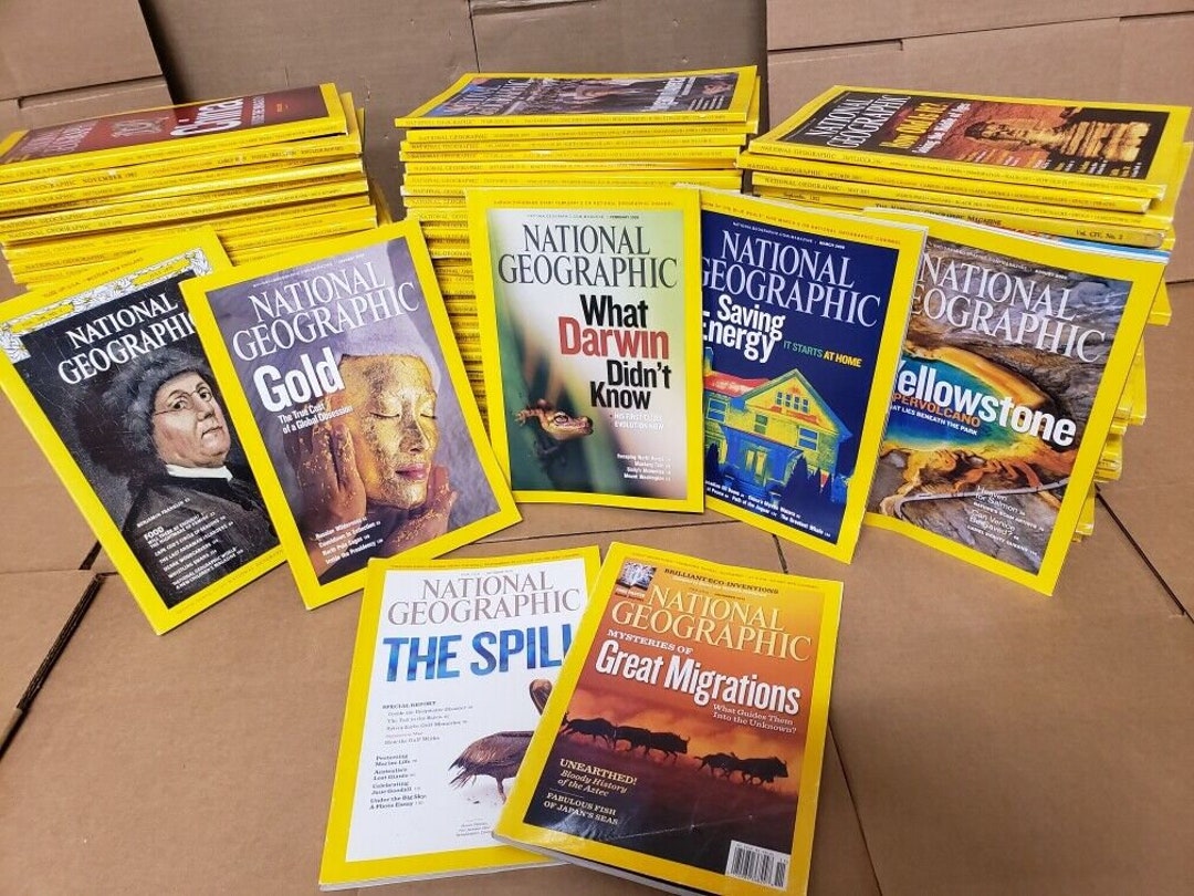 Lot of 5 National Geographic Magazine Year 1930S-2010S Random Pick No ...