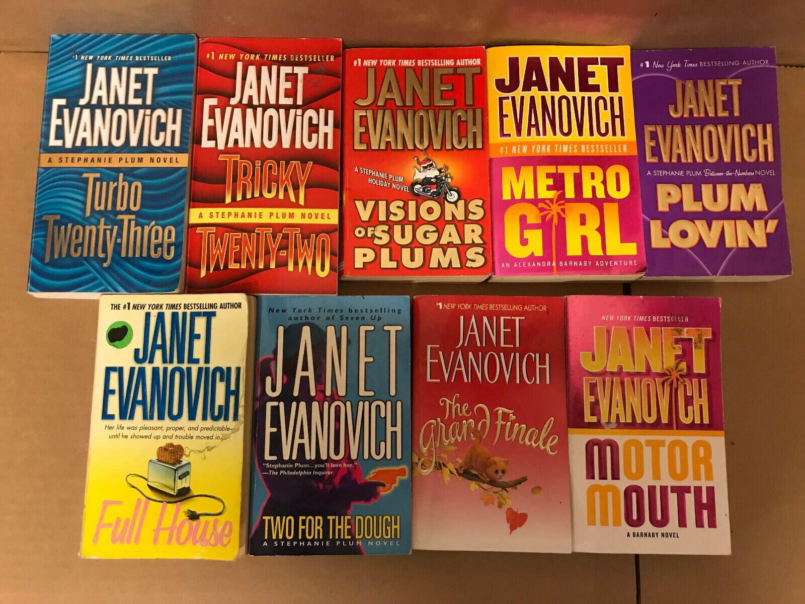 Lot of 10 Janet Evanovich Stephanie Plum Barnaby Hawkins Books - Etsy