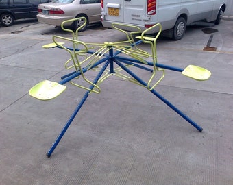 4 Seat Blue & Yellow kids Model, Merry Go Round, Teeter Totters, Toys ...
