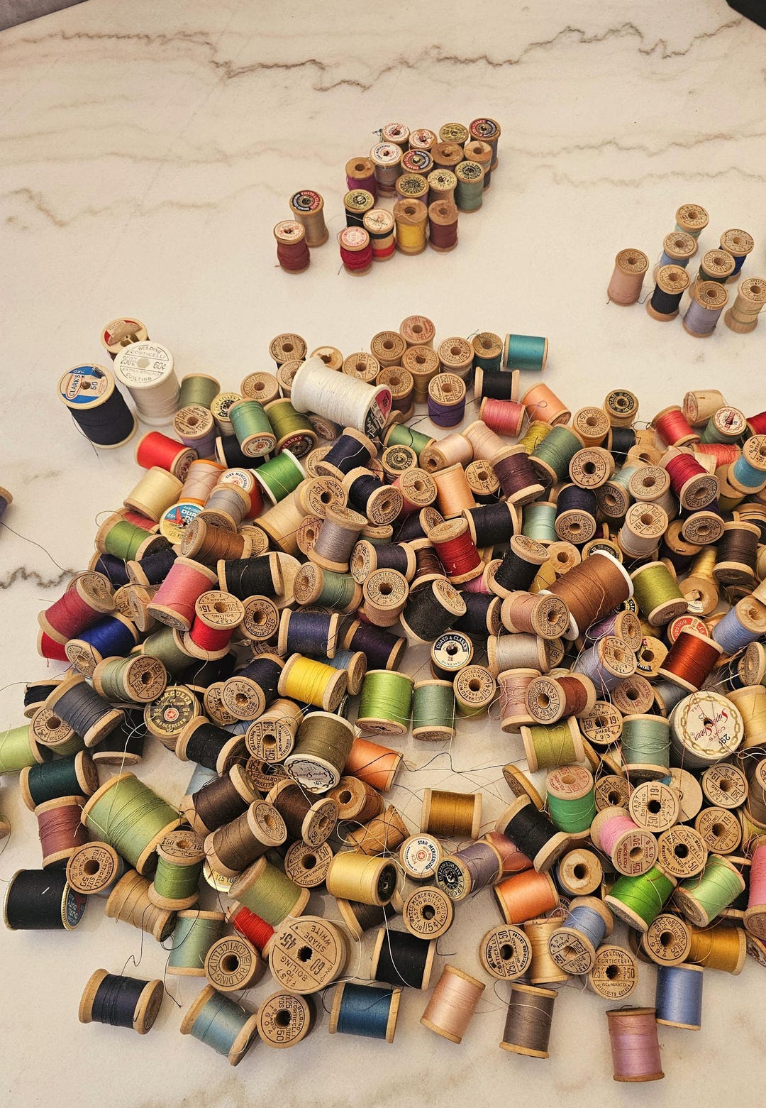 Vintage Wooden Spools Thread Cotton and Coats Star Belding & More ...