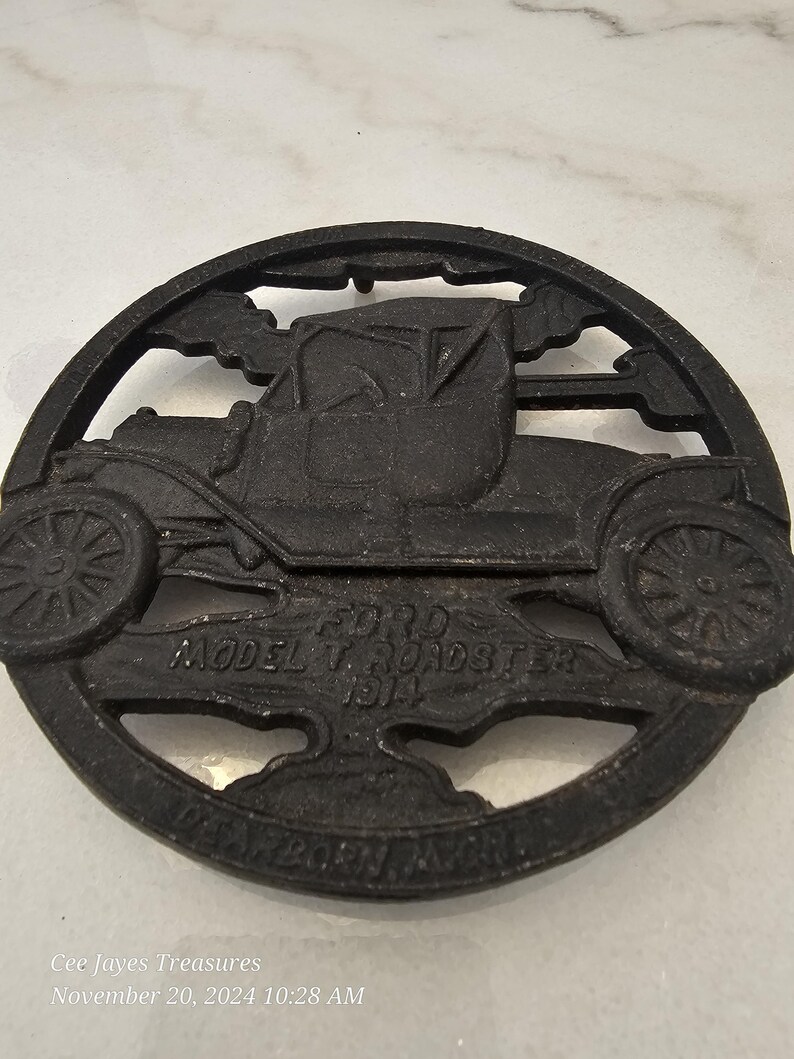 Vintage Cast Iron Ford Model T Roadster Kitchen Trivet Virginia Metal ...