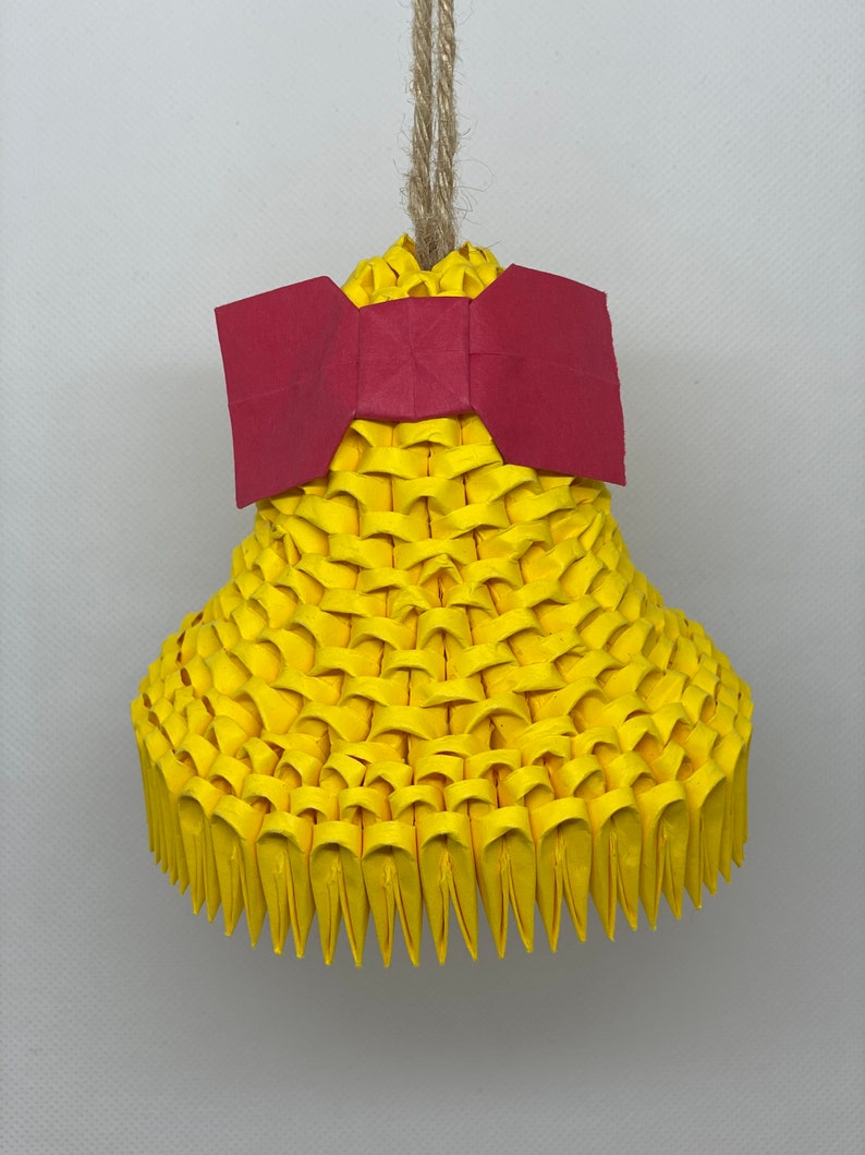 3D Origami Christmas Bell Ornament - Etsy