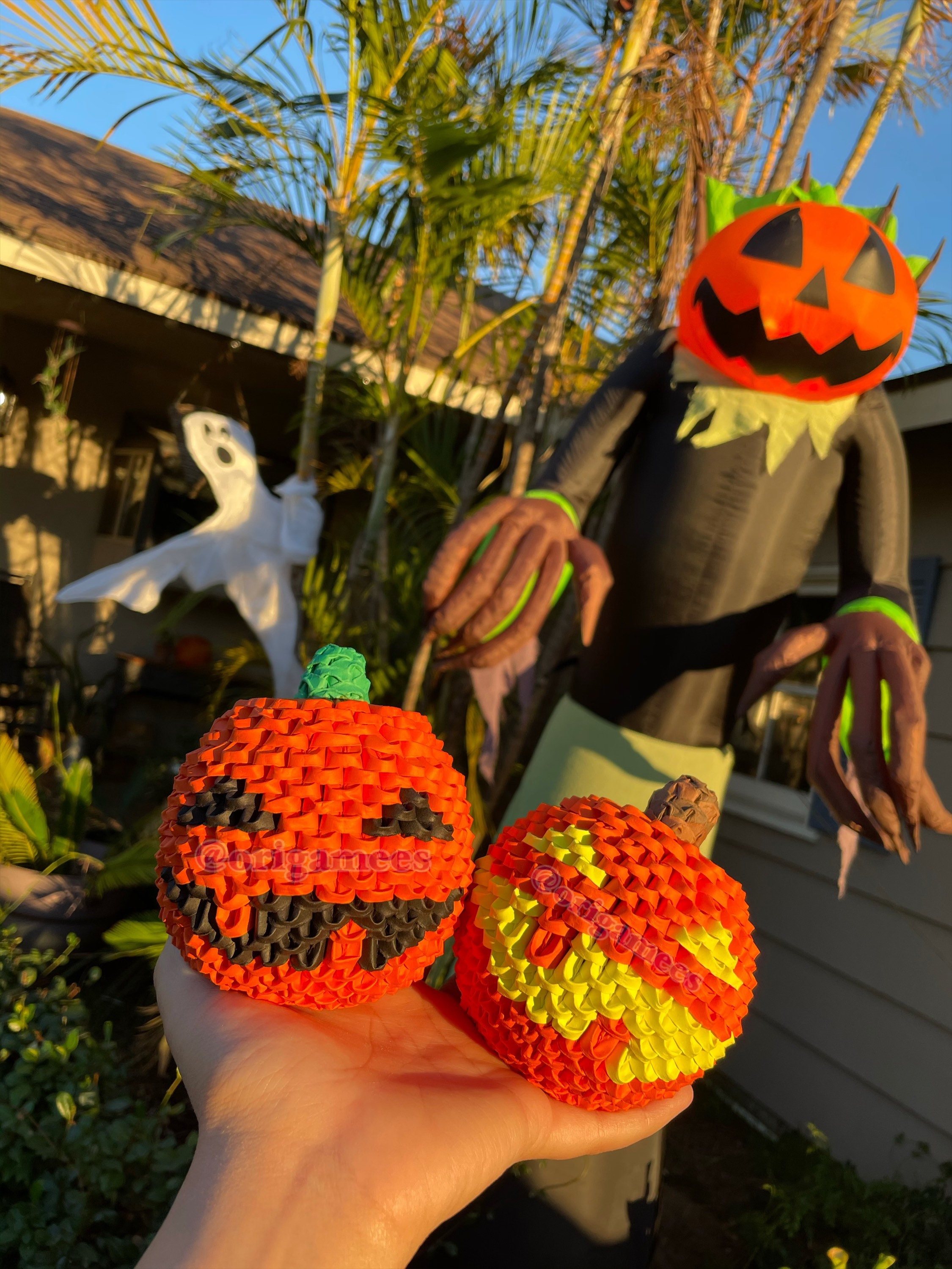 3D Origami Lit Jack O’ Lantern, Halloween, Pumpkin, Spooky Season - Etsy