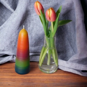 Colorful Candle Made of 100% Beeswax, Rainbow Candle - Etsy