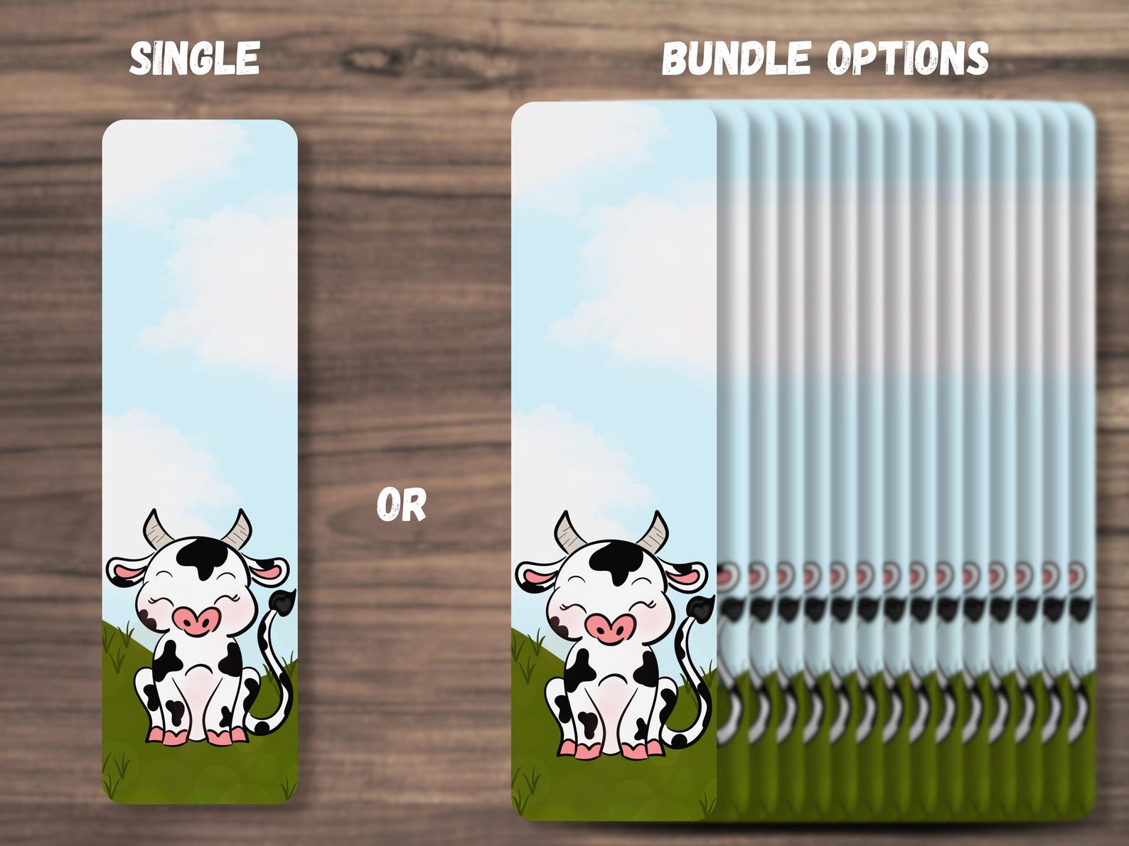 Cute Baby Cow Bookmark Bundle for Cow Lover Pet Parent, Bookmark ...