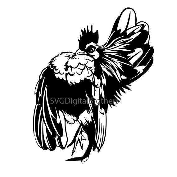 Gallo Serama SVG Gallo Svg Granja de pollo Silueta Vector | Etsy México