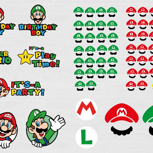 Super Mario Hat Svg - Etsy