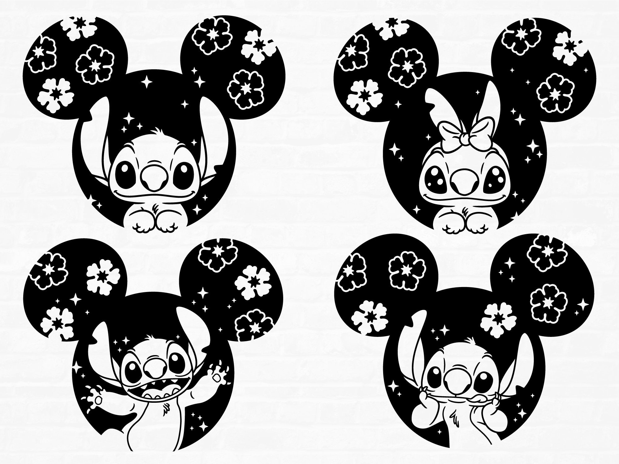 Stitch Ears Svg, Stitch SVG, Cortar archivos para Cricut, png - Etsy España