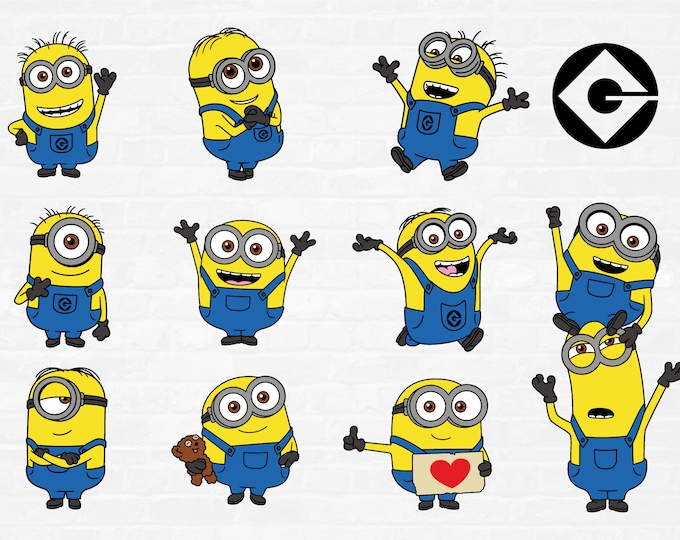 Minions Svg, Despicable Me Svg Vinyl Cut File, Svg, Pdf, Jpg, Png, Ai ...