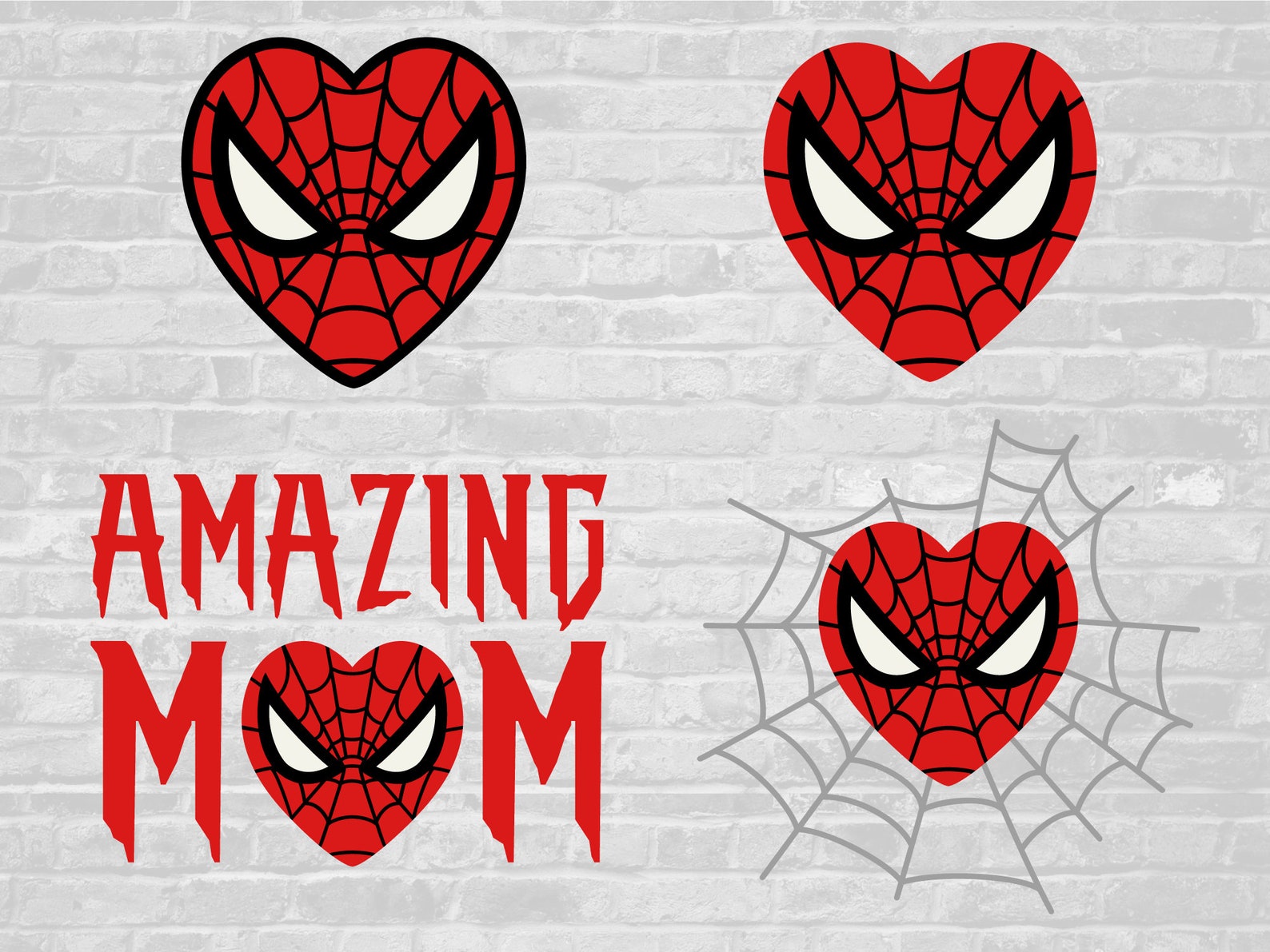 Spiderman Svg Spiderman Face Heart Valentine's Heart | Etsy