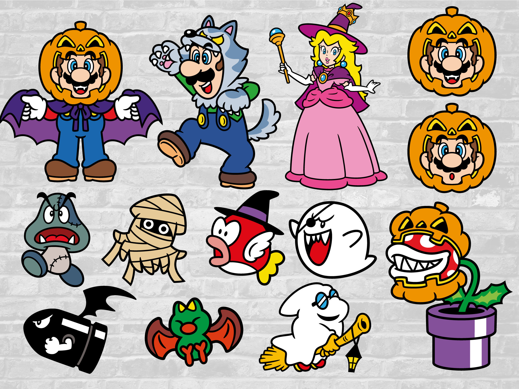 Mario Bros Svg Halloween Svg Halloween Super Mario Svg Cut - Etsy UK