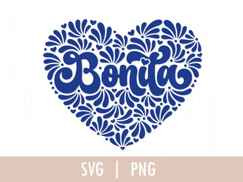 Talavera Heart Svg, Mexican Talavera Svg, Bonita Svg, Cut Files for ...