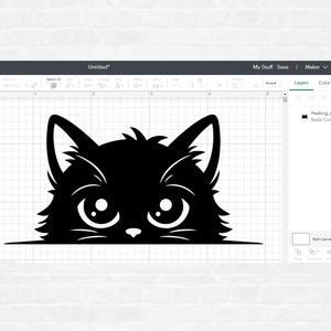 Peeking Cat SVG Pack, Cat Silhouette, Peeking Svg, Cut Files for Cricut ...
