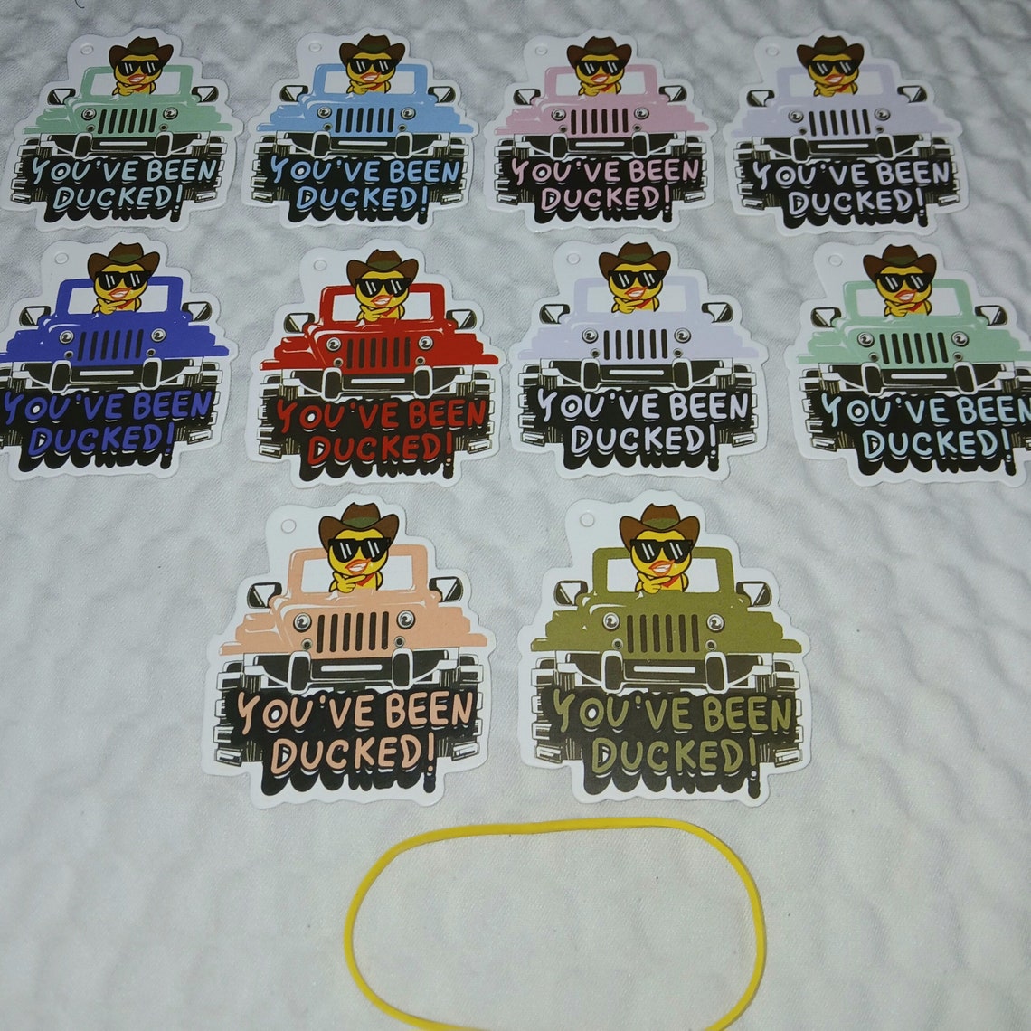 All Different Color Jeeps Duck Tags Double Sided Plus Ties for Jeep ...
