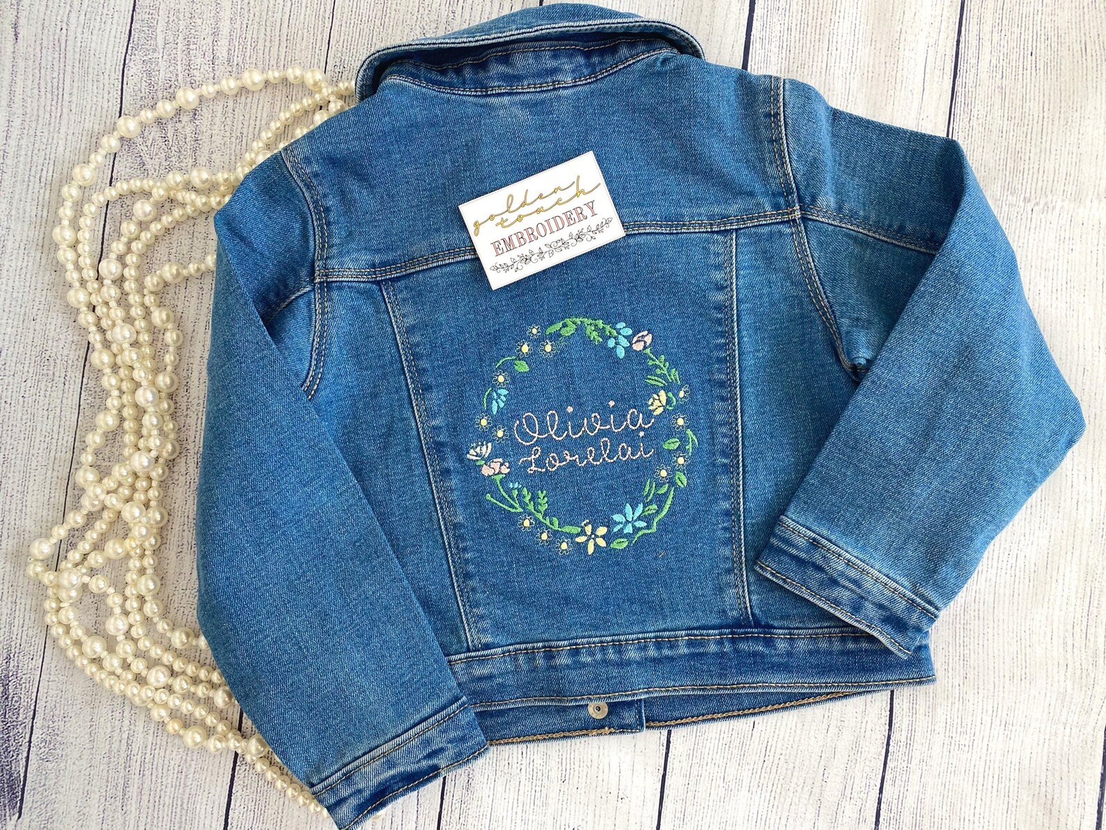 Baby Denim Jacket / Kids Jean Jacket / Baby Embroidered Denim | Etsy