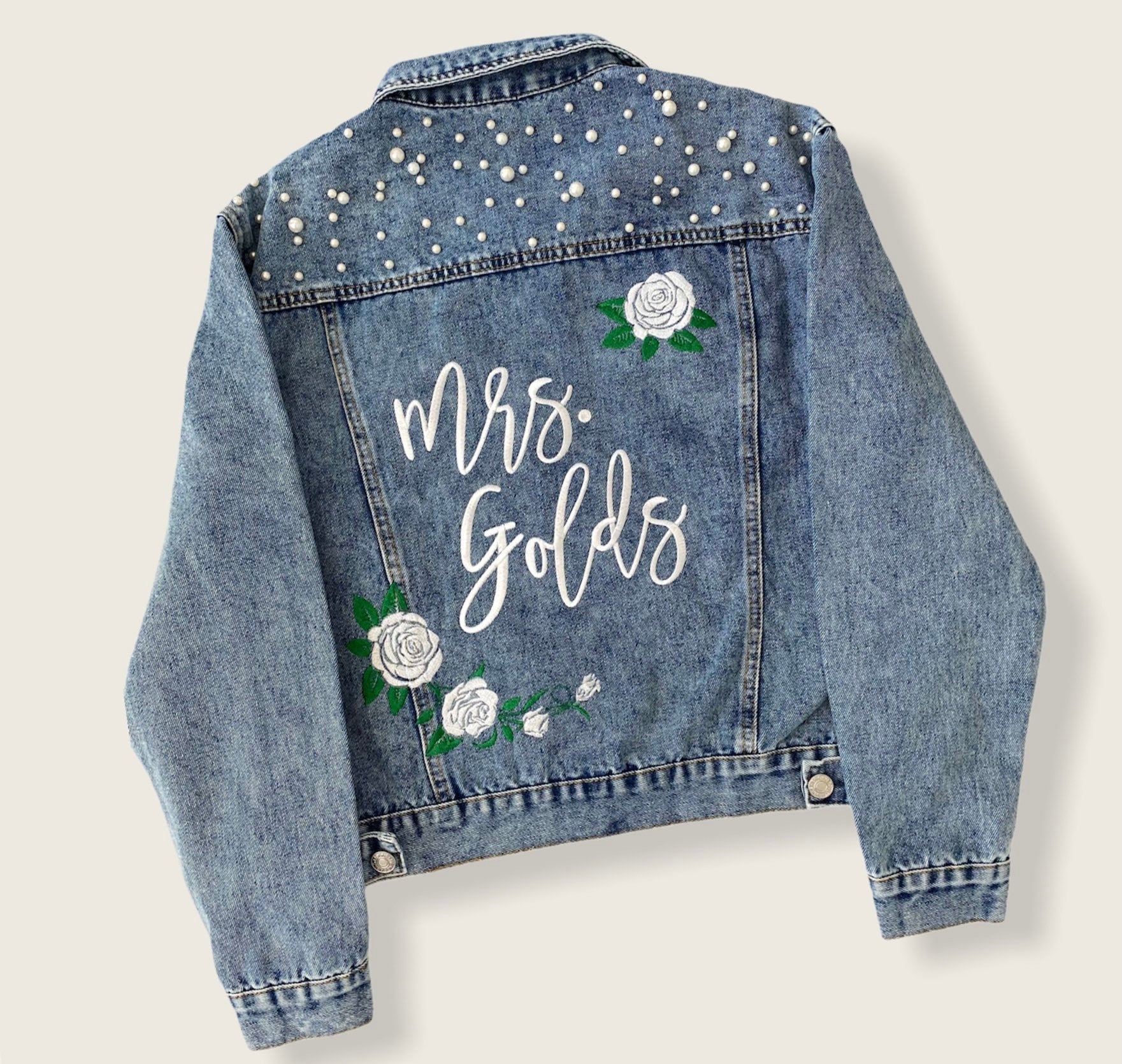 Embroidered Bride Denim Jacket / Bride Jean Jacket / Custom | Etsy
