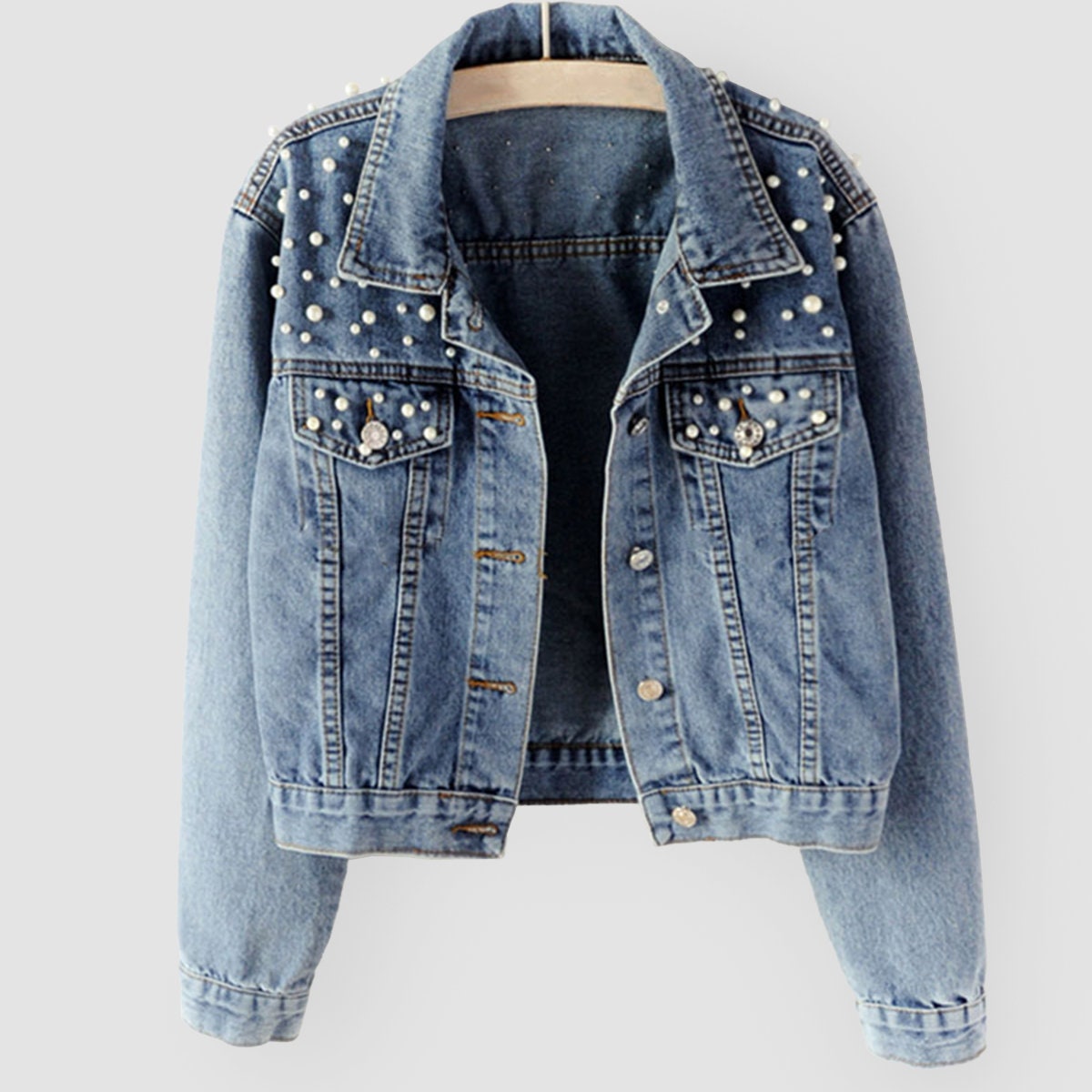 Embroidered Mama Denim Jacket / Mama Jean Jacket / Custom Mama Denim ...