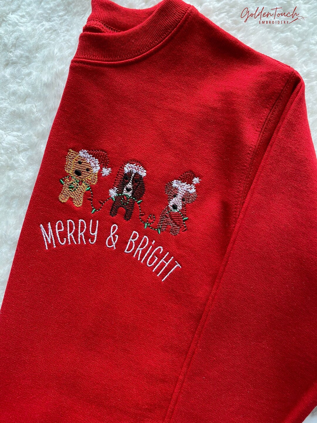 Kids Embroidered Christmas Sweatshirt / Christmas Sweatshirt ...