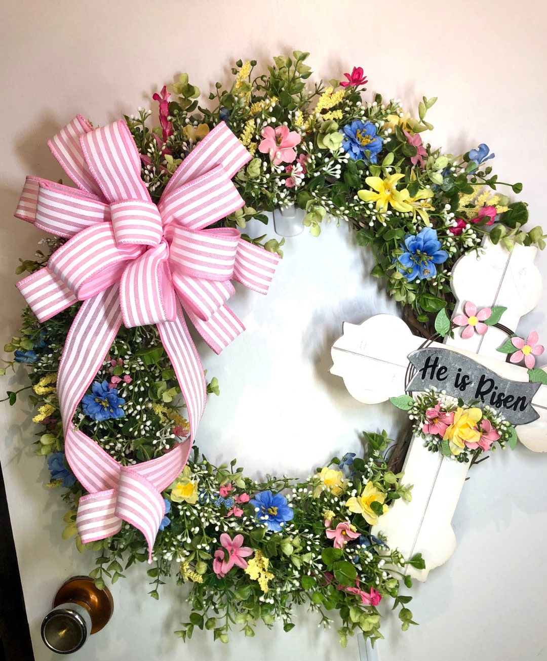 He is Risen Easter Wreath - Etsy