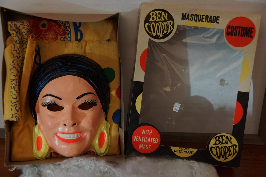 RARE: Vintage Gypsy Halloween Mask and Costume by Ben Cooper - Etsy