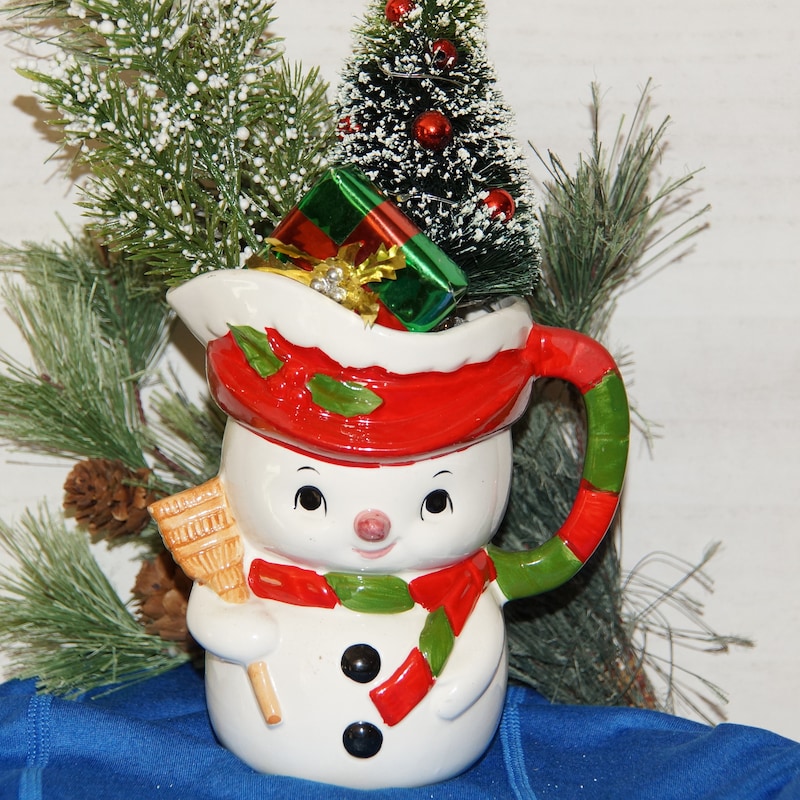 Snowman Pitcher - Etsy