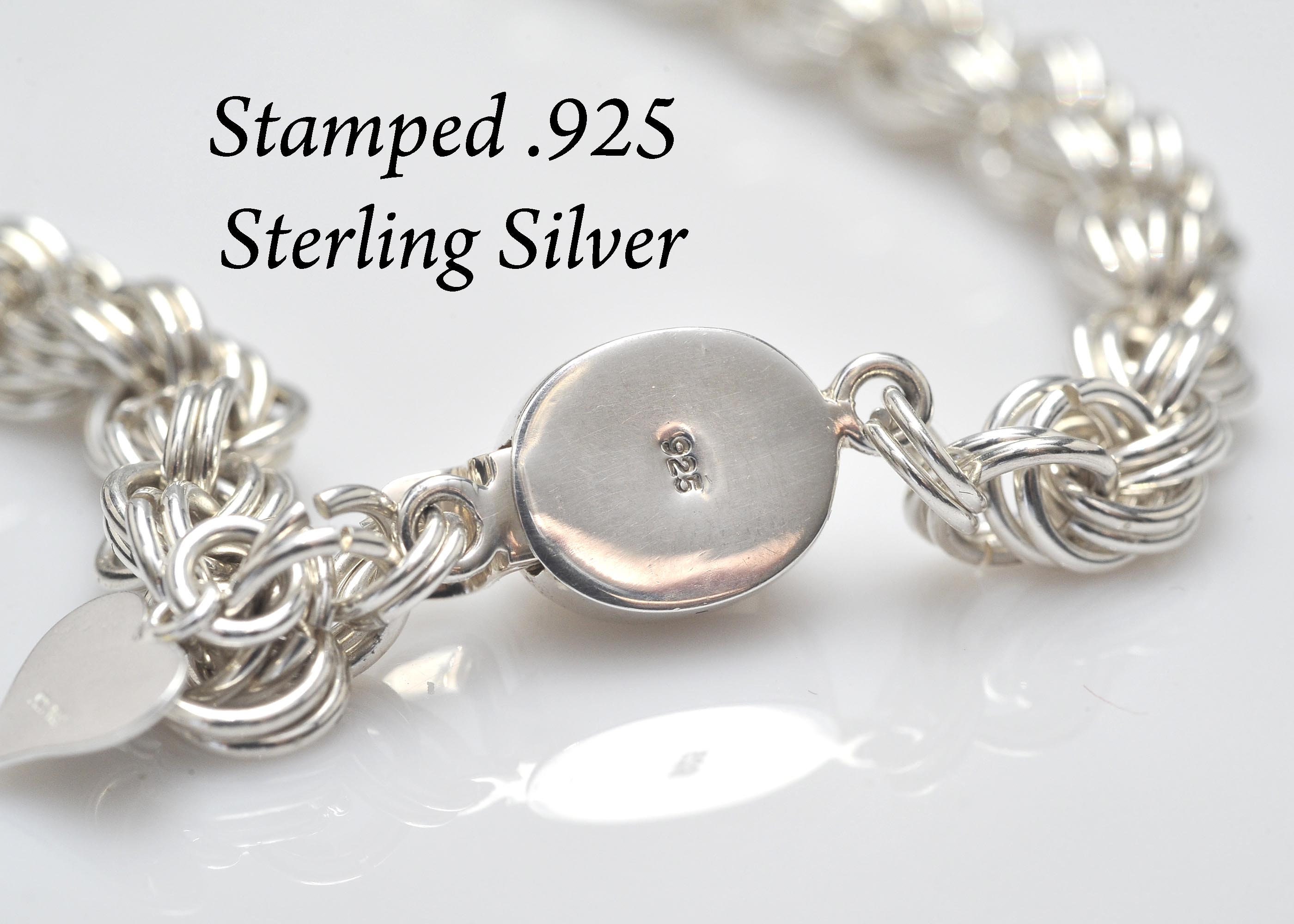 DOUBLE SPIRAL Argentium Chain Mail Necklace With .925 Sterling Silver ...