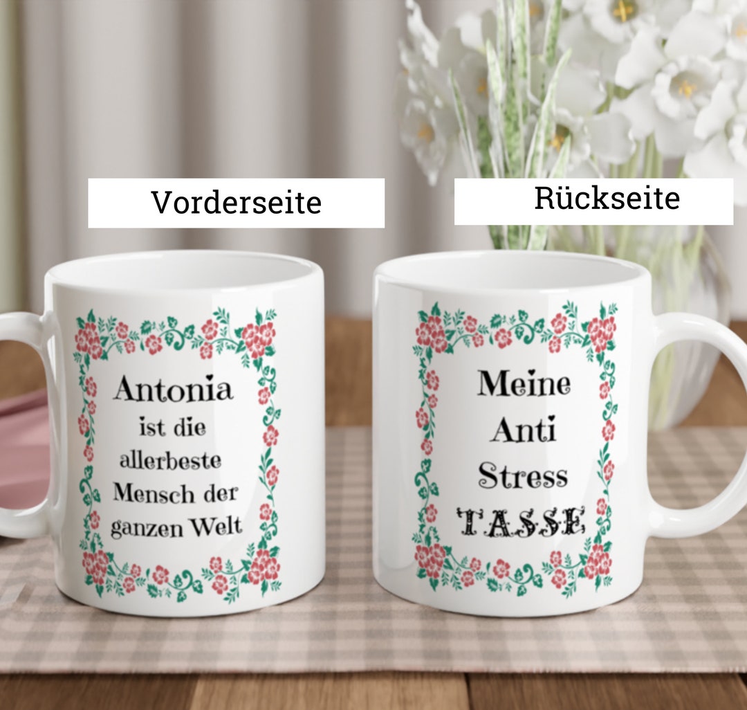 Personalized Anti Stress Coffee Mug White Ceramic Cup - Etsy
