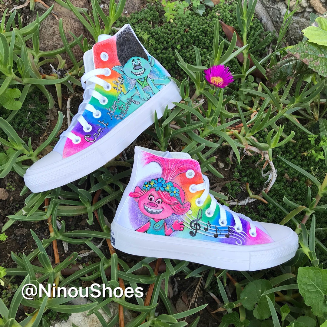 Converse Sneakers the Trolls - Etsy