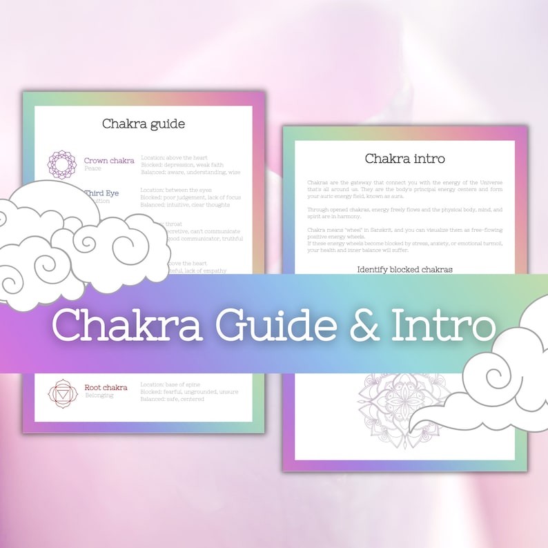 Chakra Bundle spiritual Journal Energy Healing Meditation - Etsy