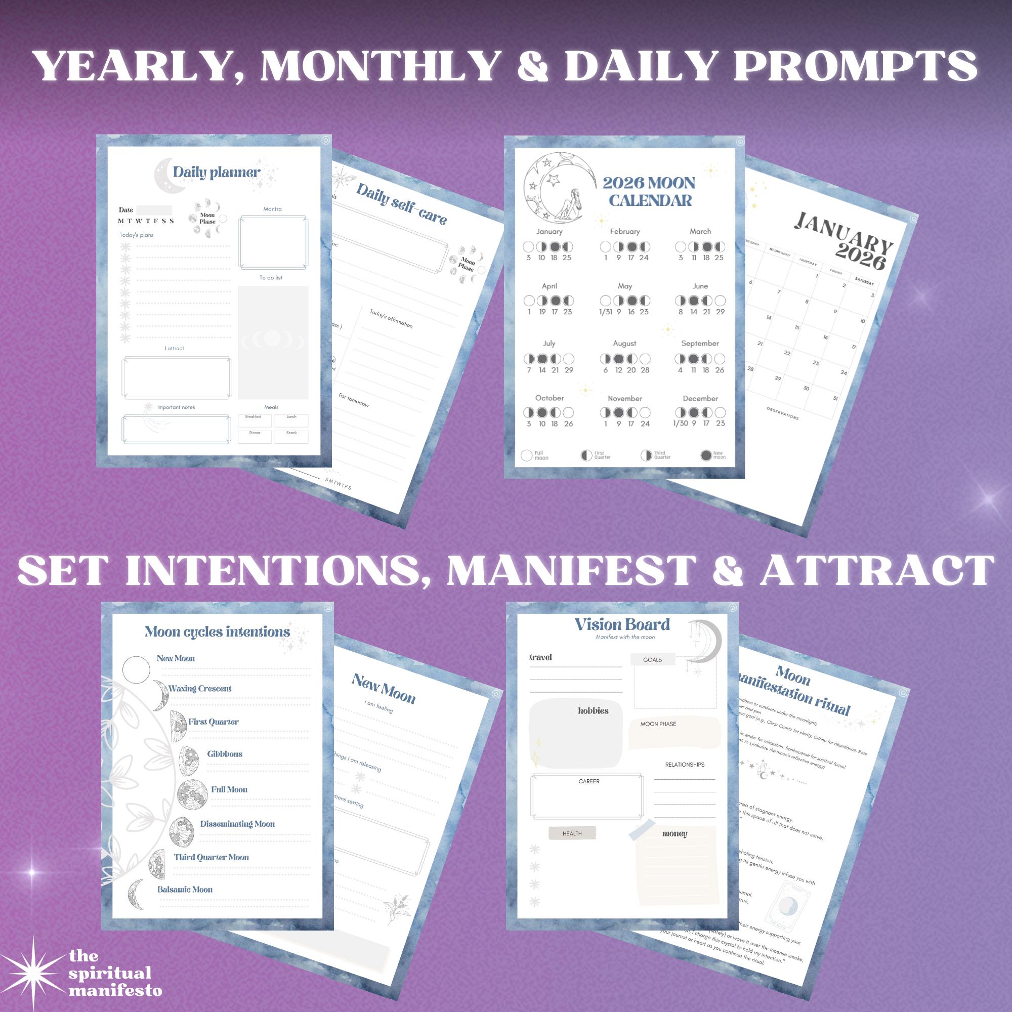2026 Moon Digital Journal: Witchcraft, Tarot, Manifestation (A4/A5/US ...
