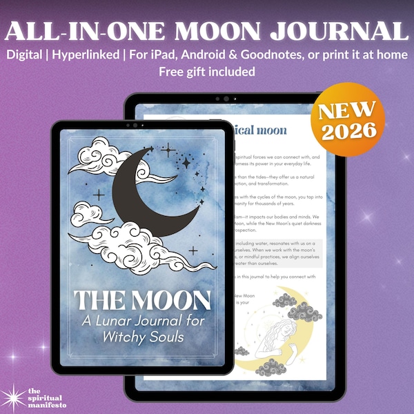 2026 Moon Journal Pdf - Etsy UK