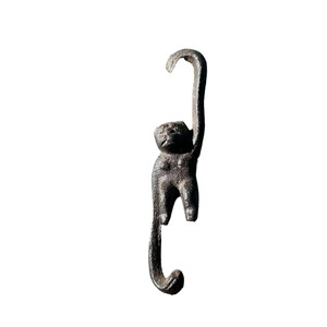 Vintage Cast Iron Monkey Hook Figurine. Collectible Home Decor. Animal ...