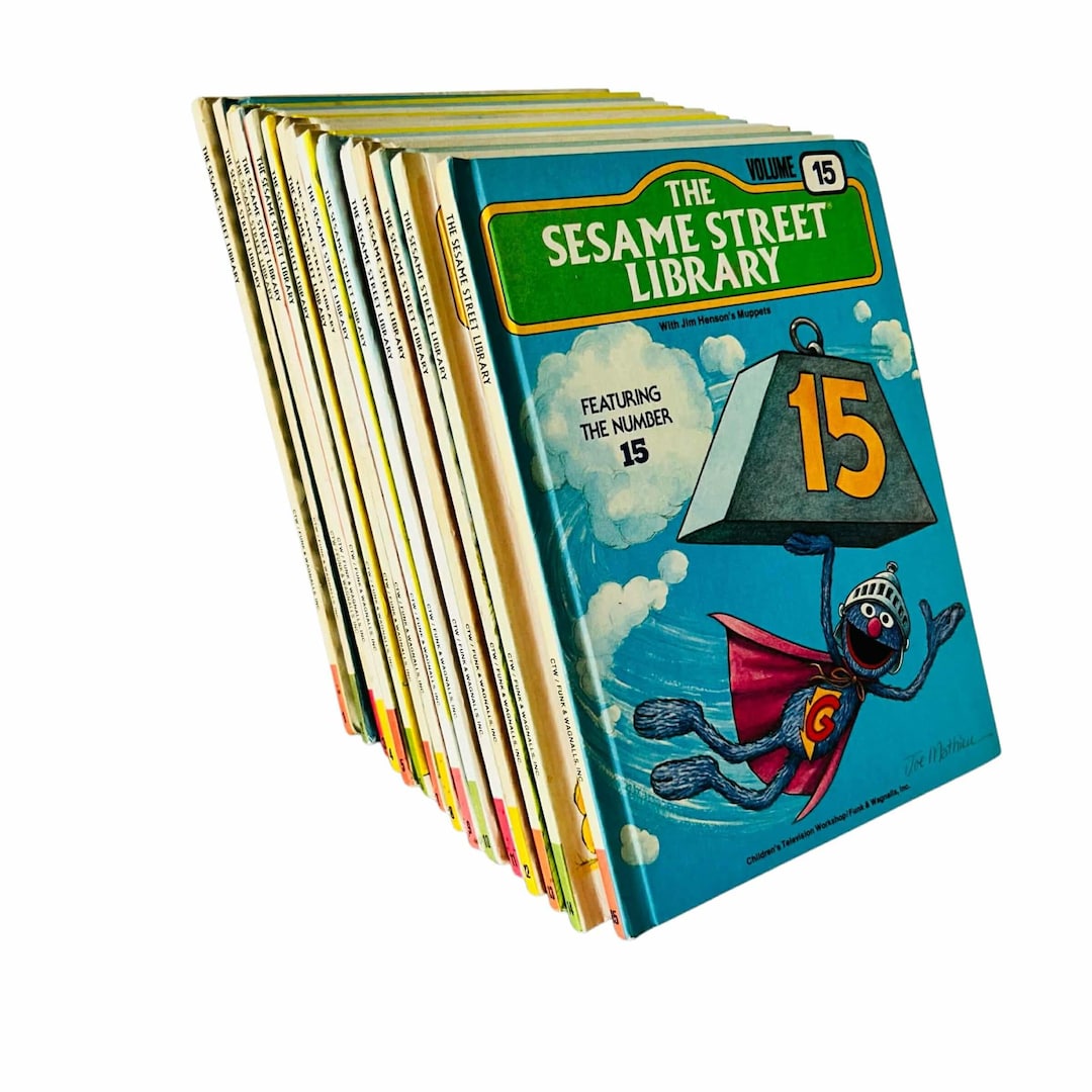Vintage Sesame Street Library Book Set - Volumes 1-15. 1970s Pre School ...