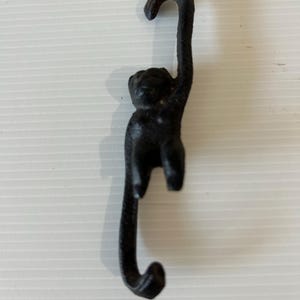 Vintage Cast Iron Monkey Hook Figurine. Collectible Home Decor. Animal ...
