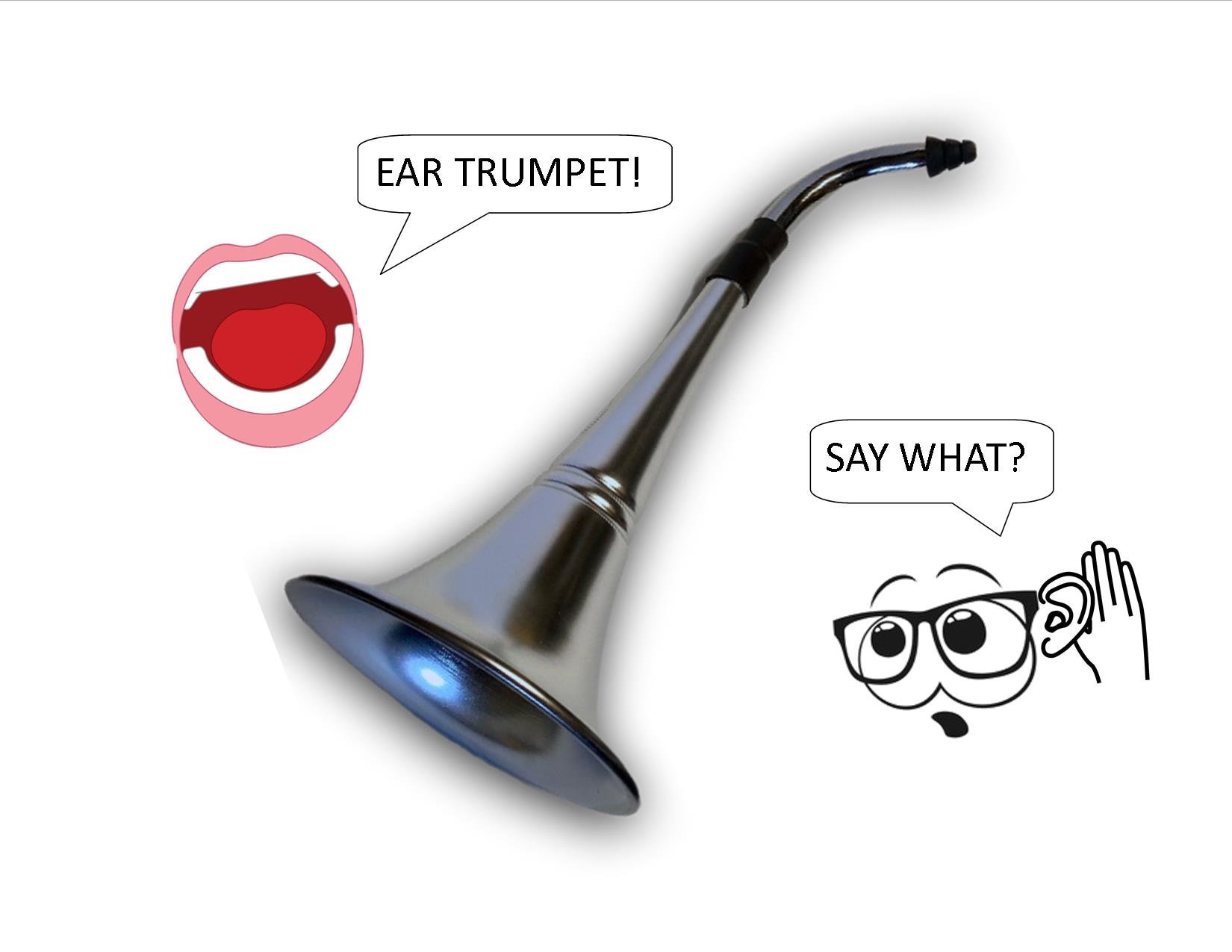 Ear Horn Trumpet. Gag Gift for Those Who Don't Want to Admit Hard of ...