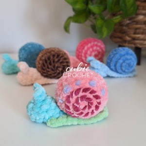 Spiral Snail Crochet Pattern PDF | Multiple Shell Styles | Instructions ...