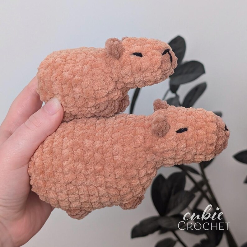 Capybara Crochet Plushies | Capybara Friends in Two Sizes - Etsy