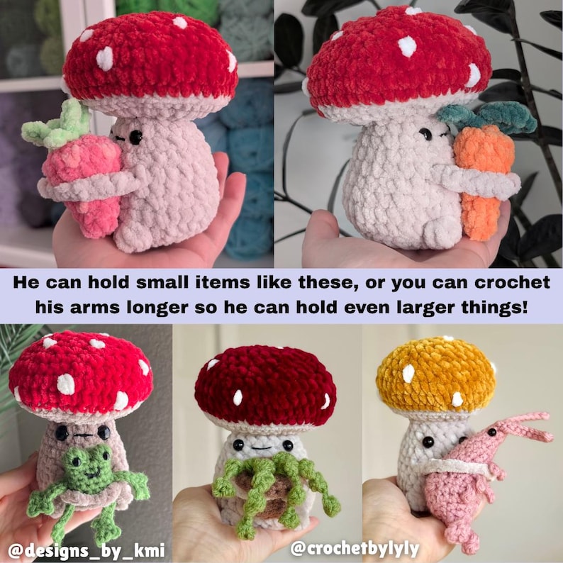 Frank Fungi Crochet Pattern PDF | Instructions ONLY | No-sew Mushroom ...