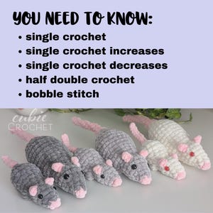 No-sew Rats Crochet Pattern PDF Bundle | Rat + Baby Rat | Instructions ...