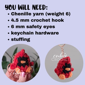 Bird Keychains Crochet Pattern PDF 5in1 | Keychain Plushies Pattern ...