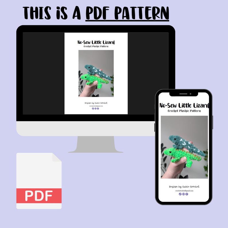 Little Lizard No-sew Crochet Pattern PDF | Instructions ONLY | Make ...