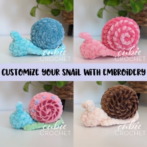 Spiral Snail Crochet Pattern PDF | Multiple Shell Styles | Instructions ...