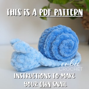 Spiral Snail Crochet Pattern PDF | Multiple Shell Styles | Instructions ...