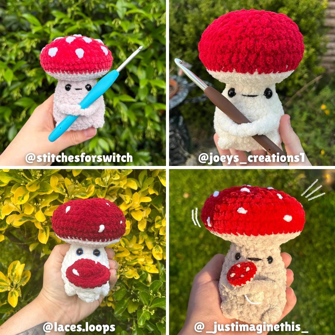 Frank Fungi Crochet Pattern PDF | Instructions ONLY | No-sew Mushroom ...
