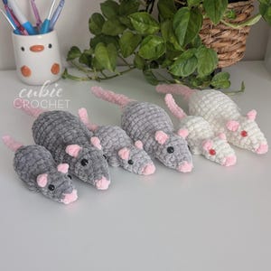 No-sew Rats Crochet Pattern PDF Bundle | Rat + Baby Rat | Instructions ...