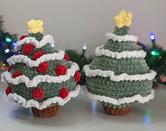Handmade Christmas Tree Crochet Plush, Crochet Christmas Tree Plushie ...