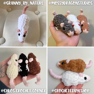 No-sew Baby Rat Crochet Pattern PDF | Instructions ONLY - Etsy