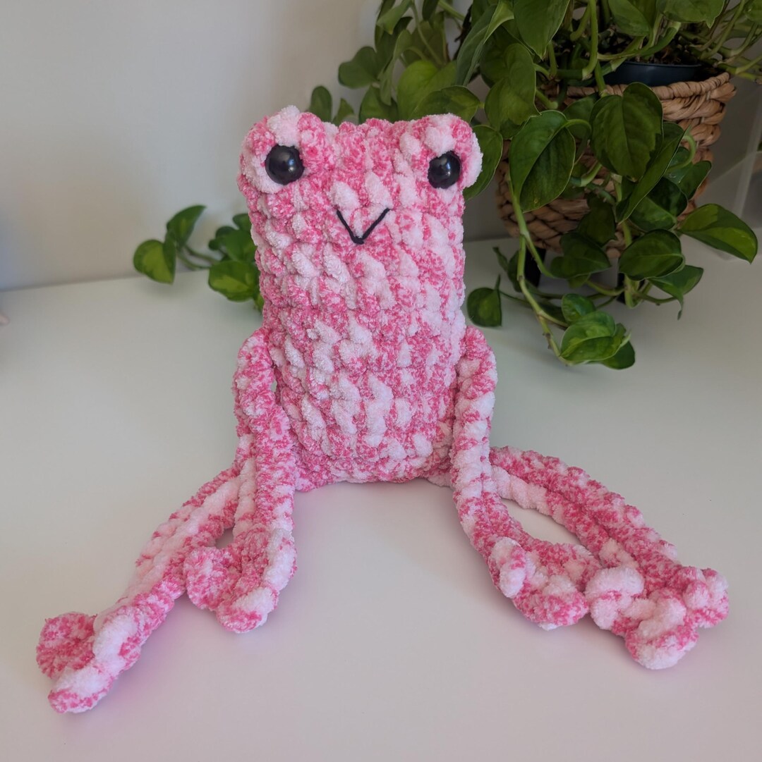 Big Leggy Froggy Crochet Plushie | Cute Fun Frog Plushie With Long ...