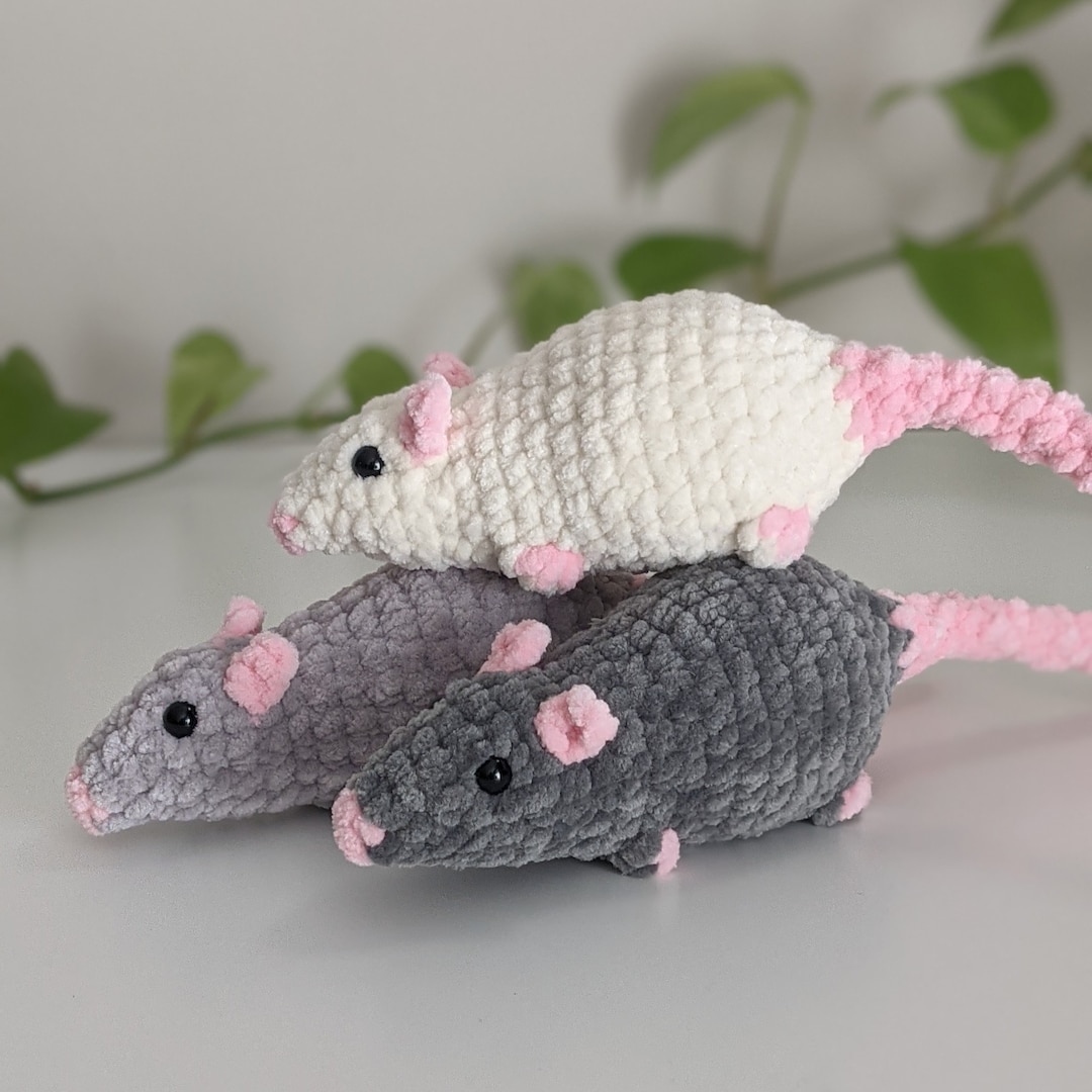 Made to Order Crochet Rat Plushie | Handmade Soft Cuddly Rat - Etsy